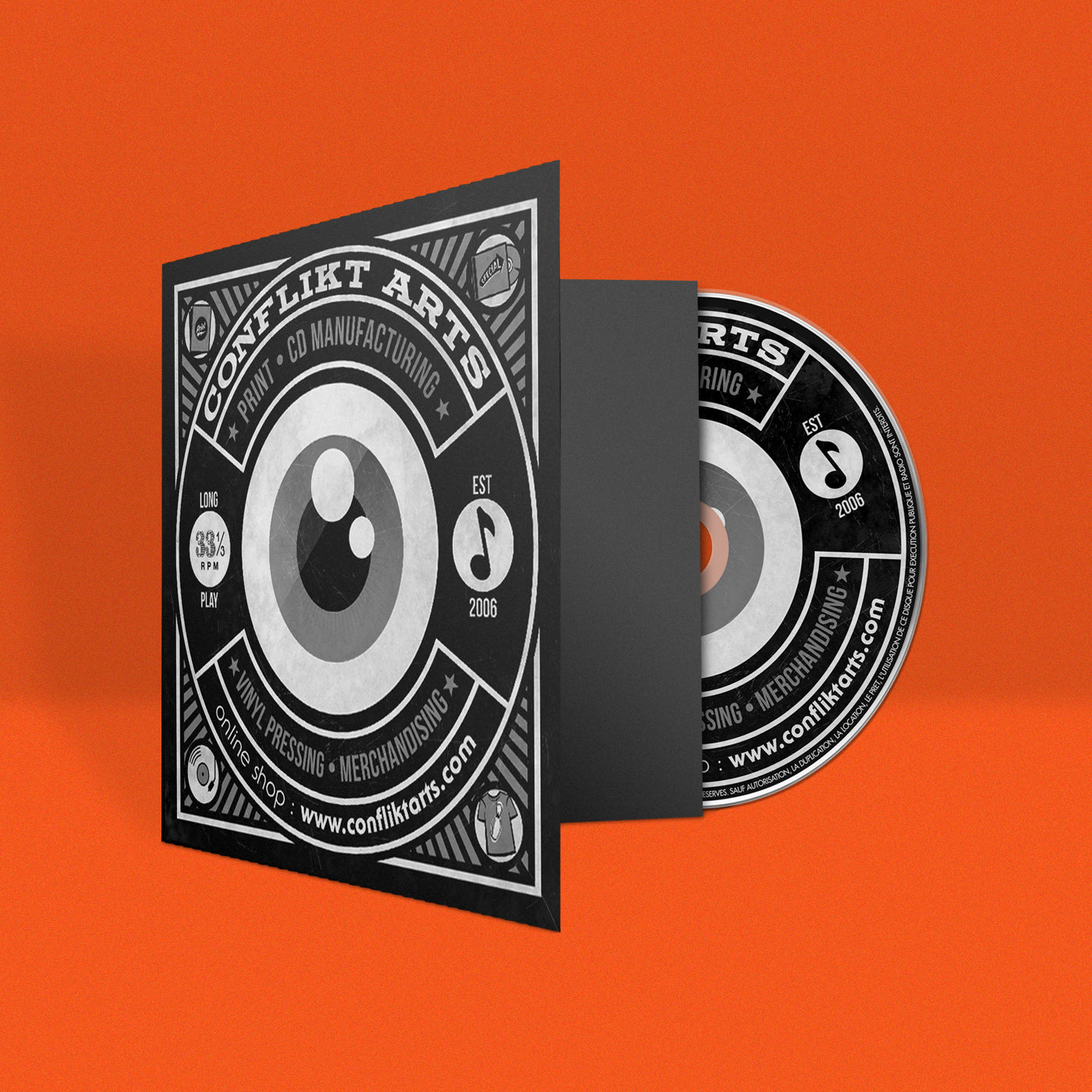 Digisleeve 2 volets : pressage ou duplication CD pas cher – Confliktarts